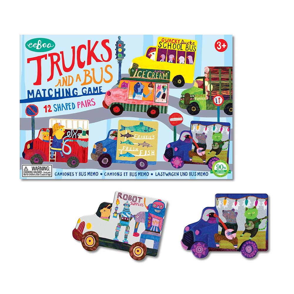 Trucks and Bus Matching Game | eeBoo