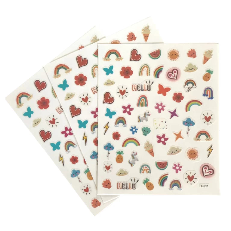 Nail Stickers Sheet - Assorted Designs | Cassie Kids