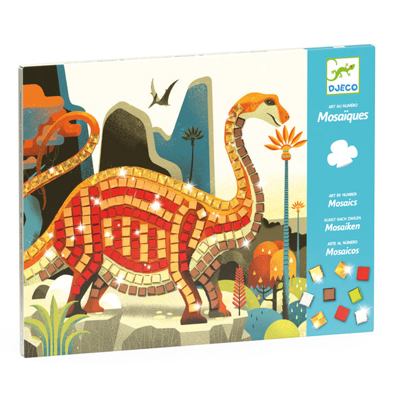 Dinosaur Mosaic Craft Activity - 2 Cards | Djeco