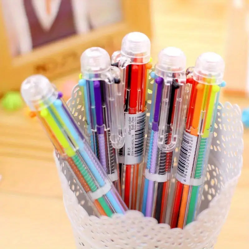 Novelty 6-in-1 Multi-Coloured Pen
