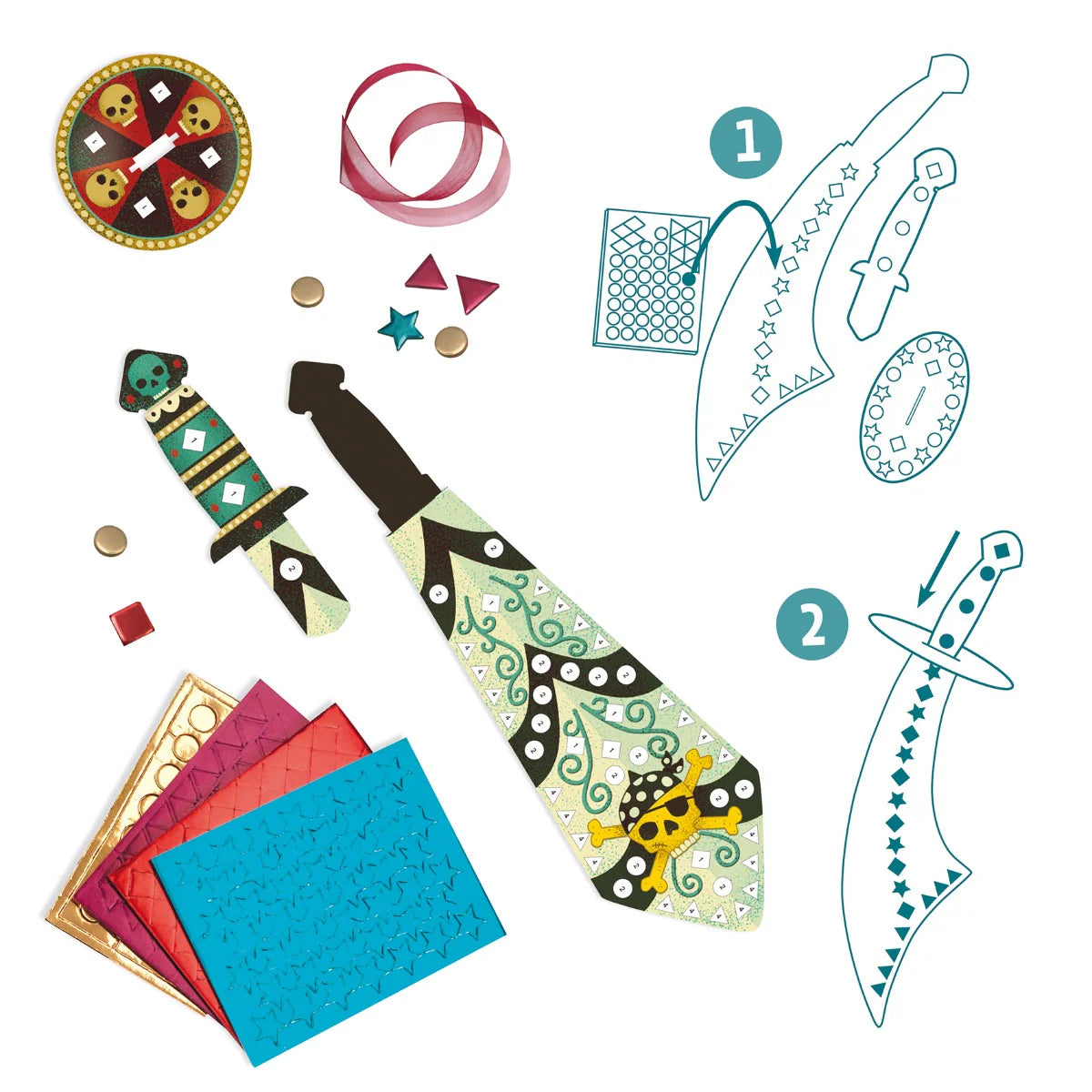 Do It Yourself: 3 Mosaic Swords to Decorate Like a Pirate | Djeco